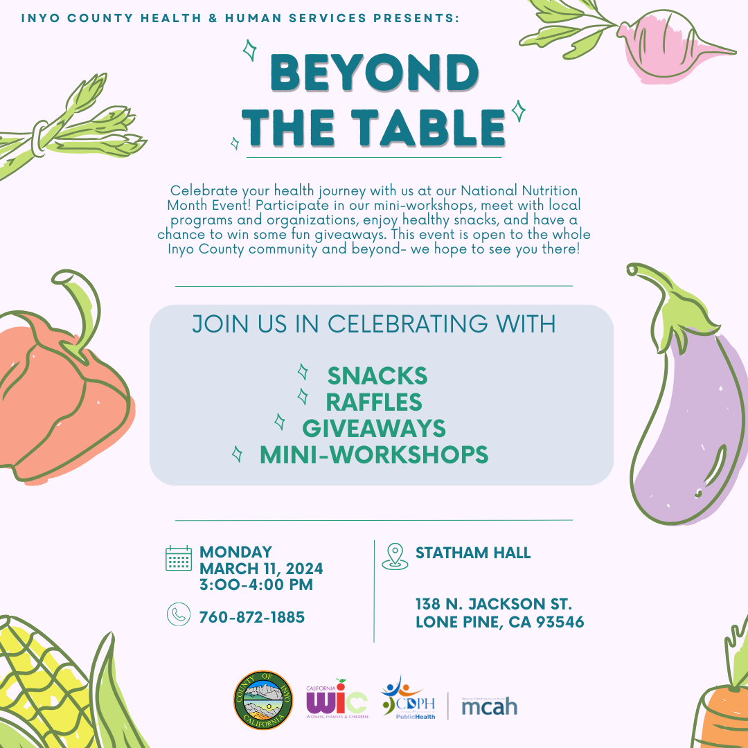 Beyond the Table: National Nutrition Month in Lone Pine and Bishop ...