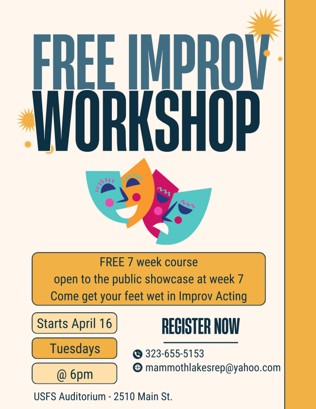 Free Improv Class for Adults Eastern Sierra Now | Local News