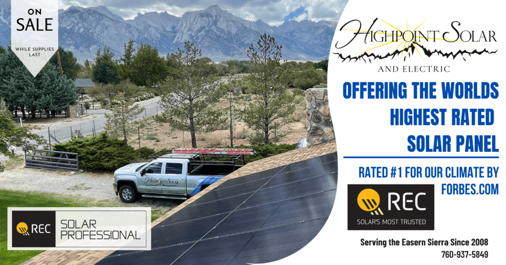 Why Does Highpoint Solar Use REC Solar Panels? Eastern Sierra Now ...