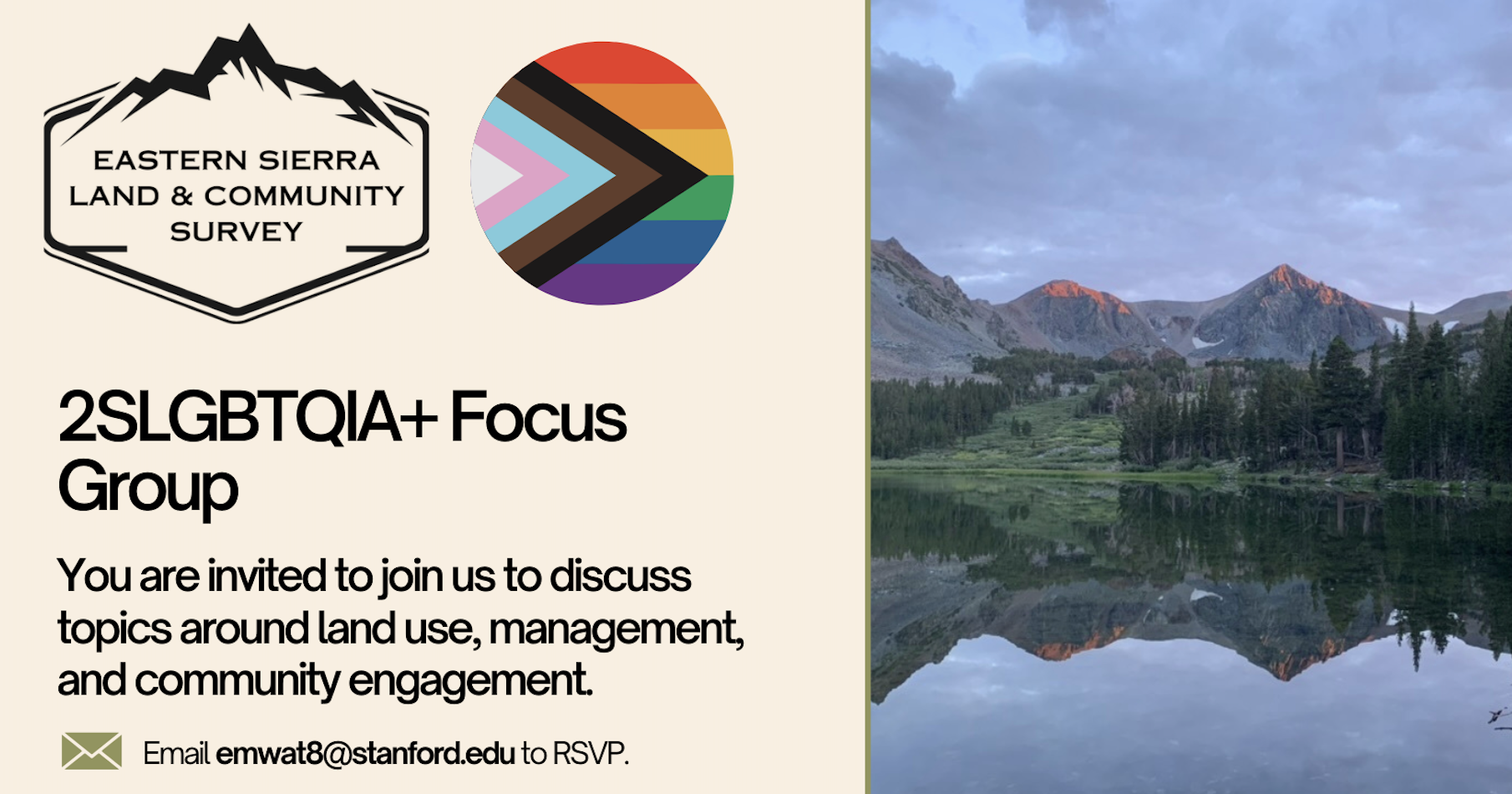 Eastern Sierra Land & Community Survey: 2SLGBTQIA+ Focus Group Eastern ...