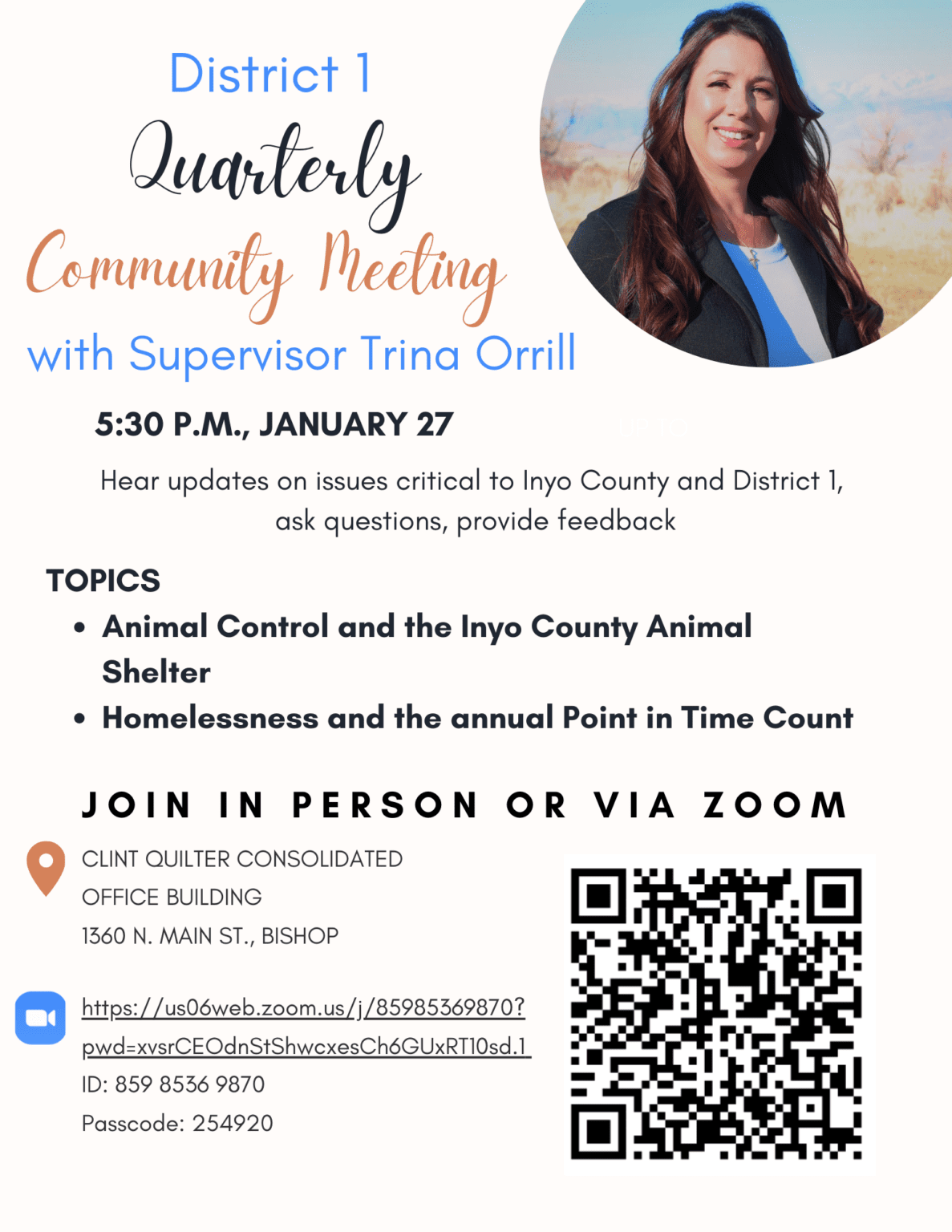 Supervisor Orrill to Hold Her First Community Meeting of 2025 Eastern ...