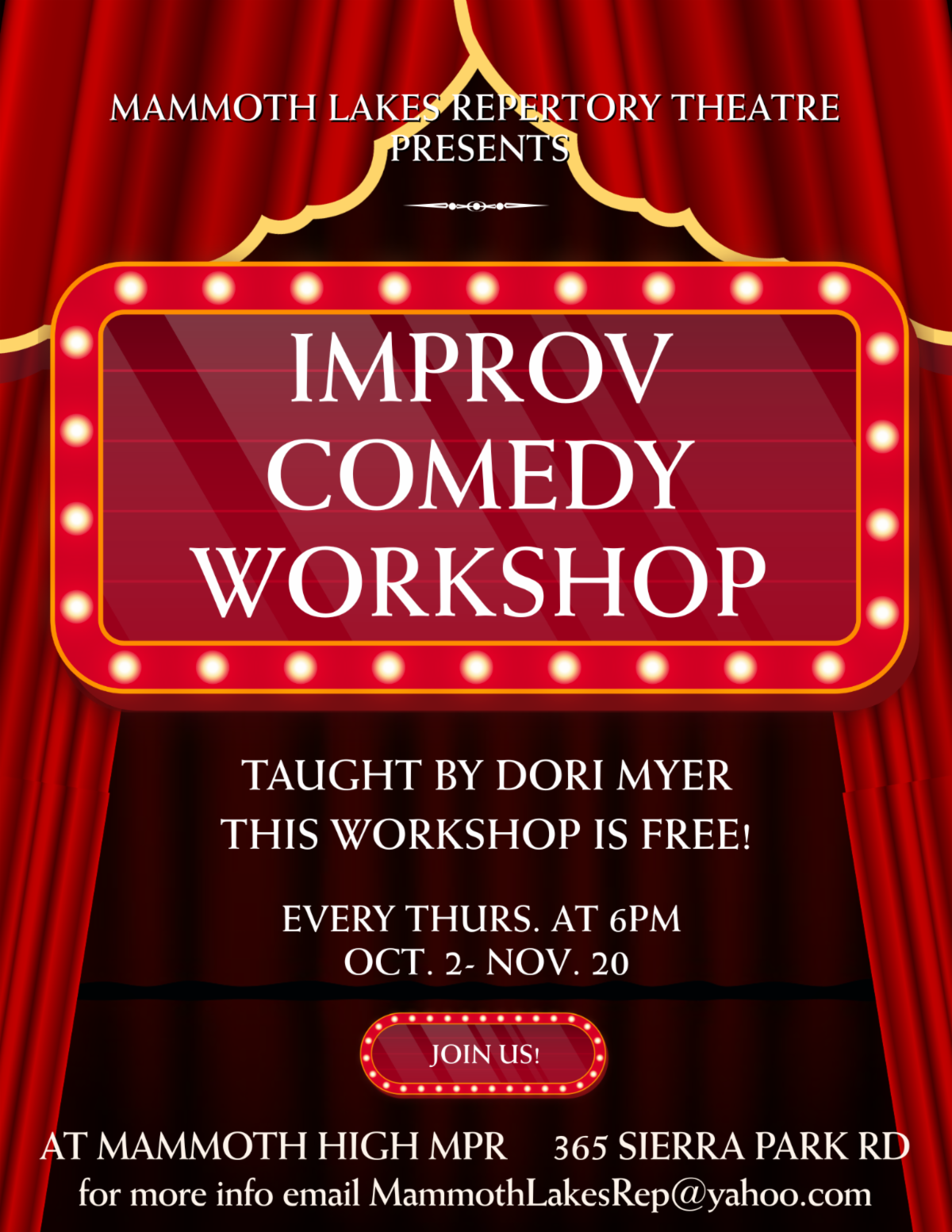 Free Improv Workshop Eastern Sierra Now | Local News